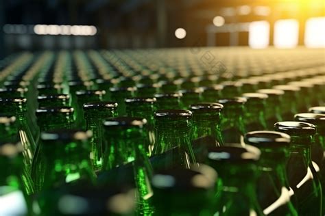 工厂玻璃瓶传送带流水线工业安检图片 包图网