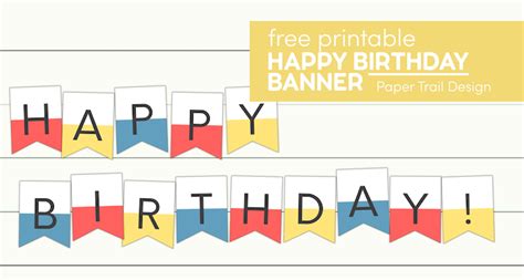 Free Free Printable Happy Birthday Banner Templates For Word Download