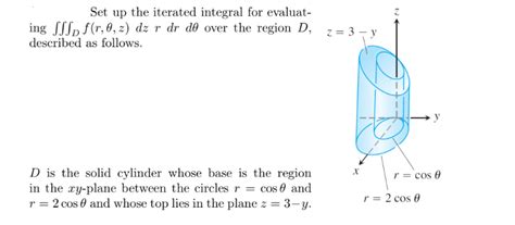 solved set up the iterated integral for evaluat ing sssd