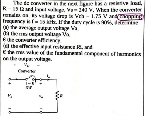 Answered The Dc Converter In The Next Figure Has Bartleby