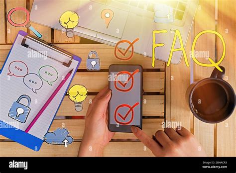 Conceptual Hand Writing Showing Faq Concept Meaning A List Of Questions And Answers Relating To