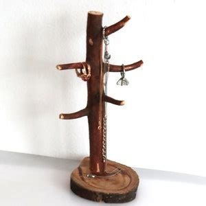 Rustic Jewelry Tree Branch Display Stand Wood Bracelet And Ring Holder Wooden Jewelry