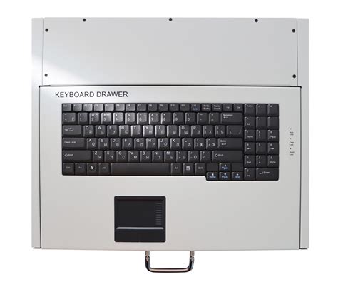 1u Rack Mount Keyboard Drawer With Touchpad Industrial Keyboard