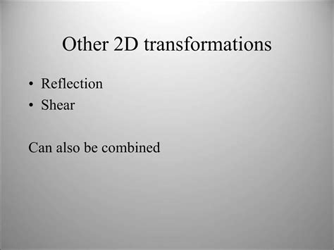 Computer Graphics Transformations Ppt