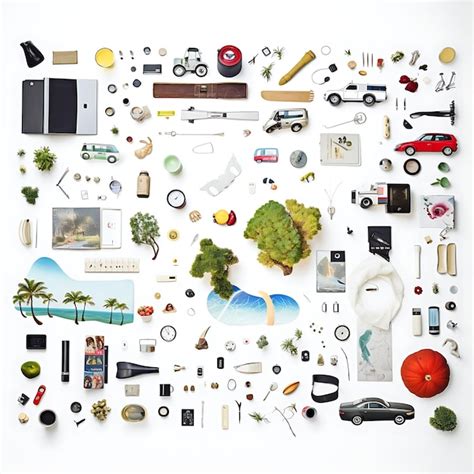 Premium AI Image A Set Of Paper 2D Texture Design Difference Size And Colors Unique Creative