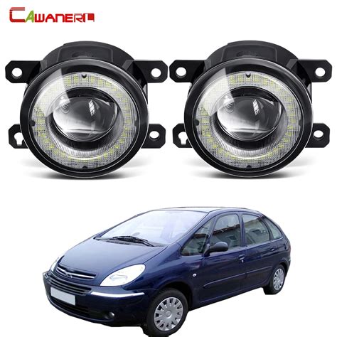 자동차 앞 범퍼 Led 안개등 어셈블리 천사 눈 주간 주행등 Drl 30w 12v 시트로엥 Xsara 피카소 Mpv N68