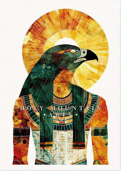 Ra The Egyptian Sun God Large Art Print 3 Sizes Egyptian Sacred Art