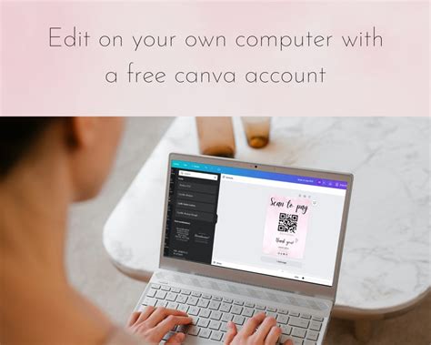 Editable QR Code Sign Template Scan To Pay Sign Template Small Business Template We Accept