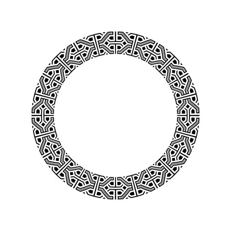 Ornamental Pattern Design Circle Frame Ornamental Circular Knot Pattern Border Pattern Design