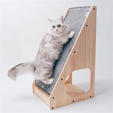 멍해묘해 고양이 수직 스크래쳐 초 대형 원목 우드 카펫 스크레쳐 카페트 리필 기둥 선인장 위시버킷