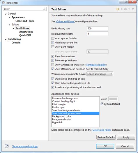 Highlight Color Setting Code Composer Studio Forum Code Composer Studio TI E E Support