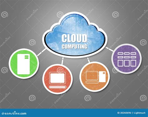 Cloud Computing Stock Illustration Illustration Of Threedimensional 30260696