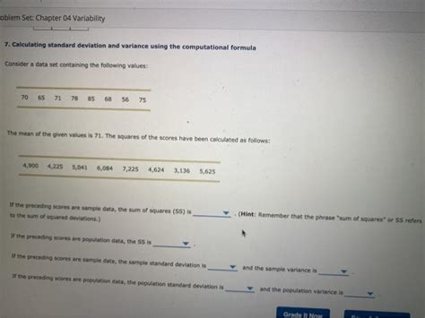 solved oblem set chapter 04 variability 7 calculating
