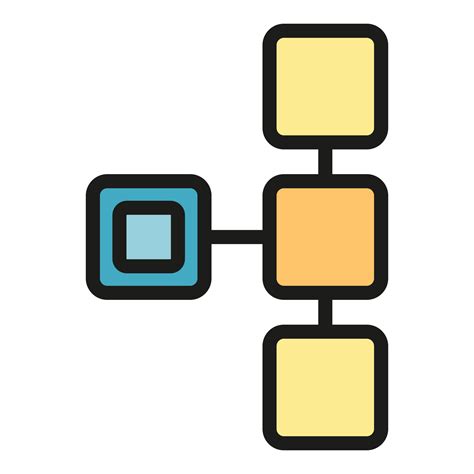 Hierarchy Structure Icon Color Outline Vector 15041258 Vector Art At Vecteezy