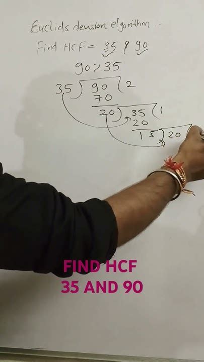 Euclid Division Algorithm Find Hcf Hcf By Euclid Division Hcf