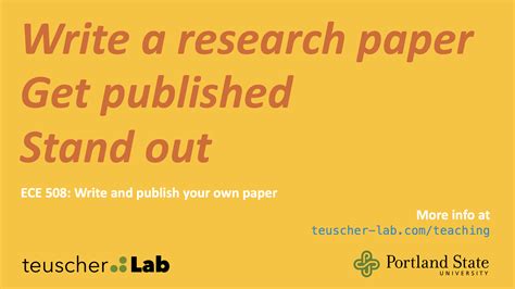 New Ece 508 Course Write And Publish Your Own Paper Teuscherlab