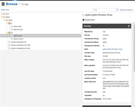 Buildgradle Cannot Download Ojdbc Specific Jar From Nexus Using