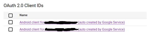 Firebase Can I Have Multiple Oauth 20 Client Ids For Android Stack Overflow