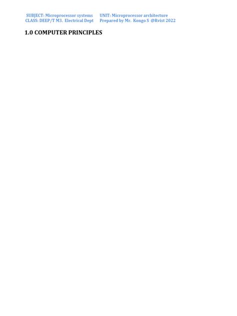 Microprocessor Archtecture Pdf