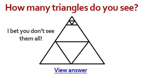 How Many Triangles Are In The Picture Riddle
