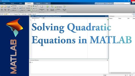 How To Solve Quadratic Equation In Matlab Or How To Find Roots Of
