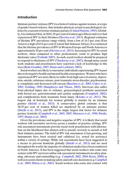Solution Intimate Partner Violence Risk Assessment A Primer For