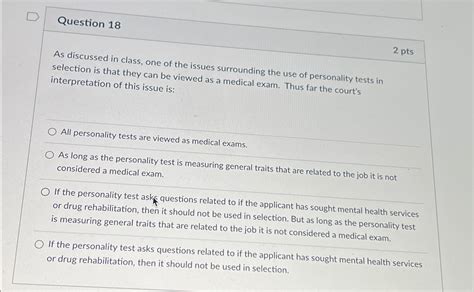Solved Question 182 PtsAs Discussed In Class One Of The Chegg Com