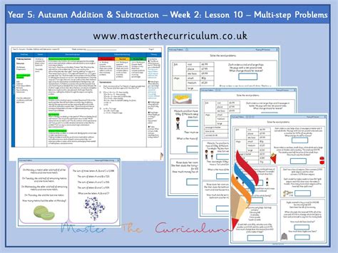 Year 5 Addition And Subtraction Lesson 10 Multi Step Problems Master The Curriculum