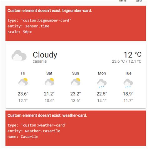 custom element doesn t exist configuration home assistant community