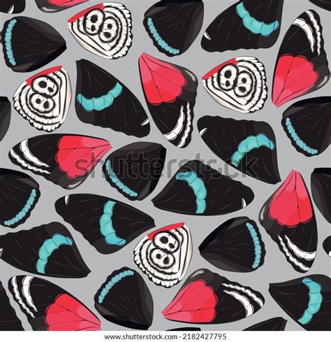 Butterfly Moth Wings Vector Seamless Pattern Stock Vector Royalty Free