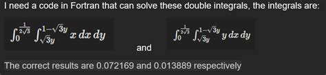Solved I Need A Code In Fortran That Can Solve These Double