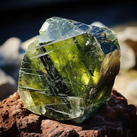 Premium Ai Image Raw Epidote Mineral