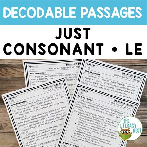 Decodable Passages For Consonant Le Syllables Made By Teachers