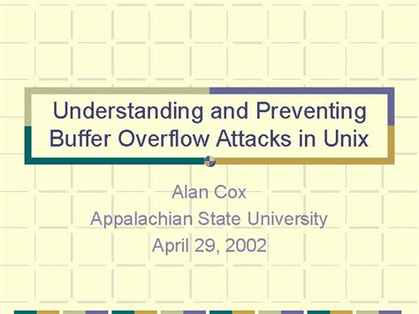 Understanding And Preventing Buffer Overflow Attacks In Unix