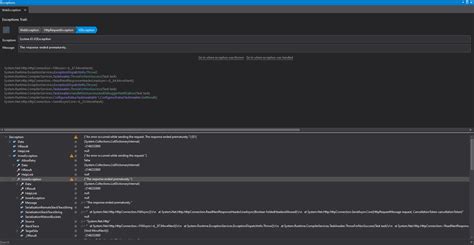 Systemnetwebexception An Error Occurred While Sending The Request The Response Ended