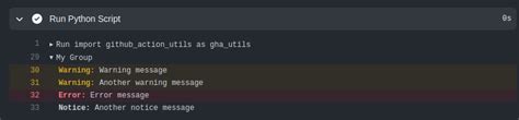 Logging Executing Workflow Commands For Github Actions Using A Python