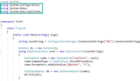C でストアードプロシージャの結果を Sqldataadapter を使って取得する C とデータベース C 入門