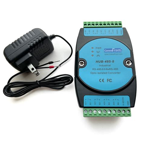 Opto Isolated 8 Port Rs485 Hub Splitter Industrial Commfront