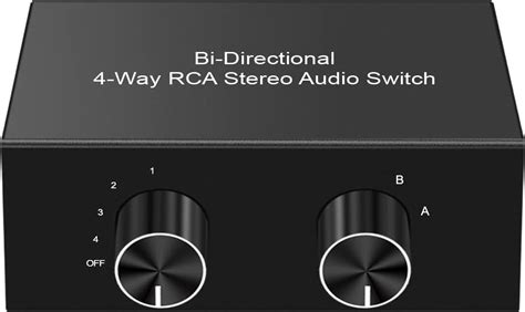 Amazon Com 4 Port Bi Directional RCA Switcher HiFi L R Sound Channel 2 In 4 Out Or 4 In 2 Out