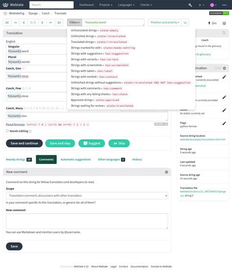searching weblate 5 10 4 documentation