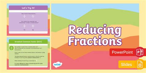 Reducing Fractions PowerPoint Google Slides For Rd Th Grade