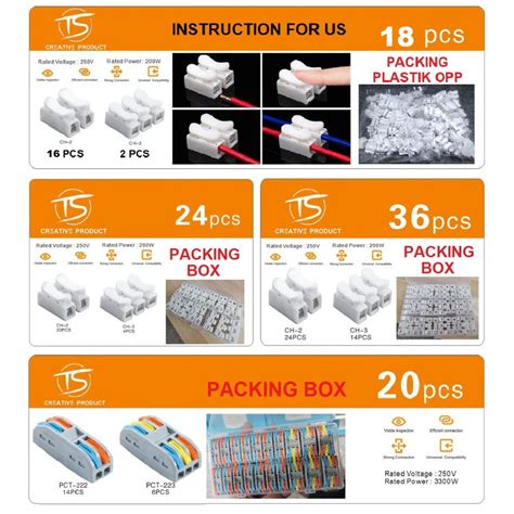 Jual Sambungan Kabel Listrik Quick Connect 2 Or 3 Wire Connector Spring Terminal 200w Or 3 000w