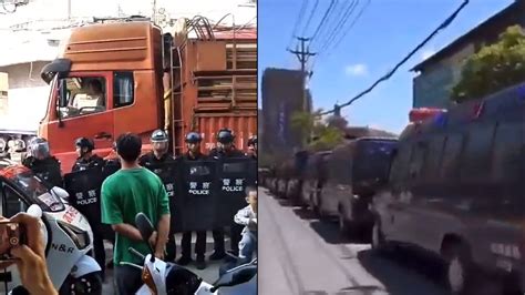 雲南官民衝突不斷升級納家營斷網 中共定性暴亂陷白色恐怖視頻 雲南 玉溪 抗暴 武警 特警 斷網 通海縣