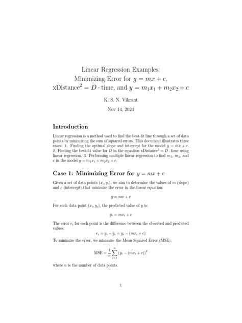ai ml pdf errors and residuals linear regression