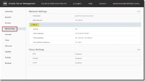VMware VCSA Multiple Network Adapters Sysops