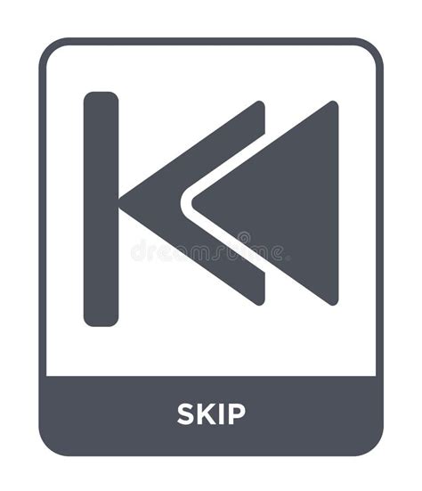 Skip Icon In Trendy Design Style Skip Icon Isolated On White