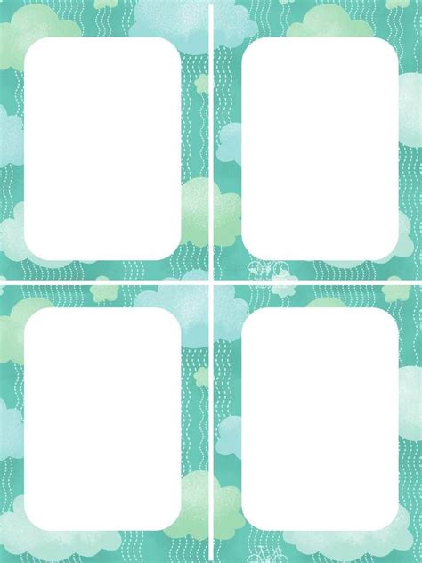 Printable Cloudy Watercolor Tags