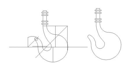 Hook Elevation Block Cad Drawing Details Dwg File Cadbull