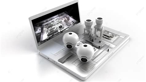 격리된 보안 시스템 및 노트북의 3d 렌더링 개인 정보 정책 바이러스 백신 방화벽 배경 일러스트 및 사진 무료 다운로드