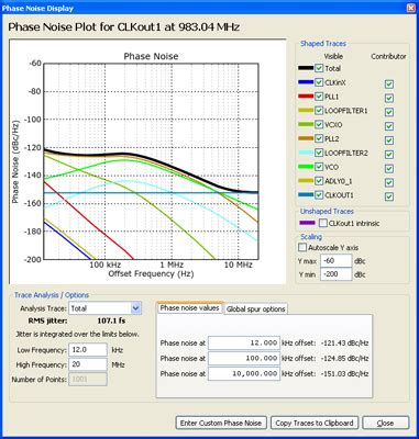 CLOCKDESIGNTOOL Clock Design Tool Loop Filter Device Configuration Simulation TI